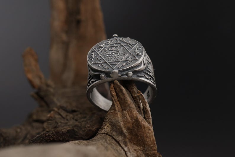 Seal of Solomon Ring: Pentagram Ring, Prophet Solomon Ring, Best Gift ...
