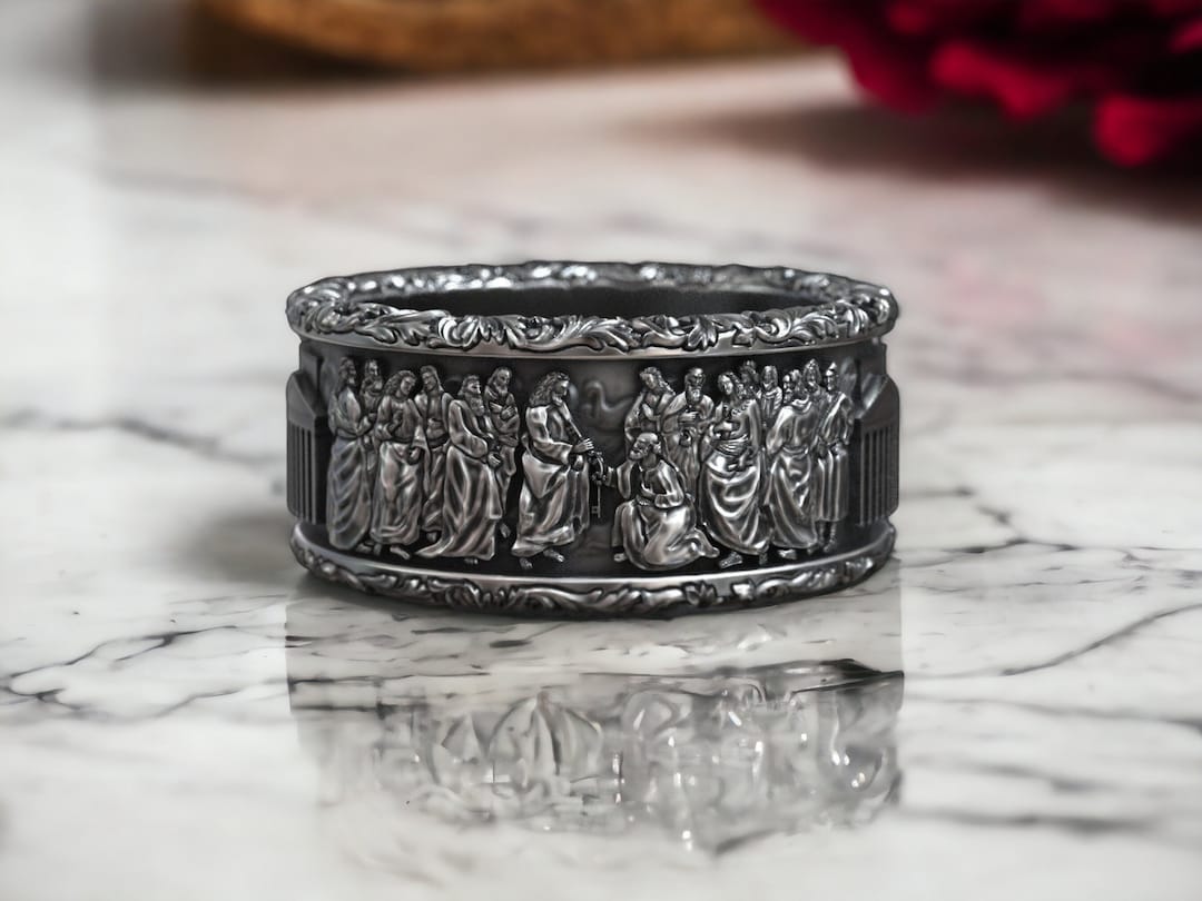 St Peter Apostle Keys of Heaven Ring: 925K Sterling Silver Jesus Christ ...