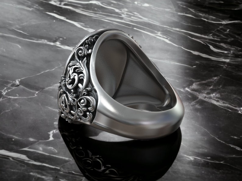 Elephant Men Ring African Animal Ring Sterling Silver Ring - Etsy