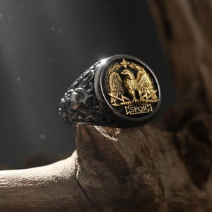 Sterling Silver Roman Eagle Ring, SPQR Signet Ring, Ancient Rome ...
