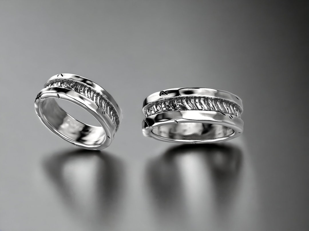 Unique Wedding Band for Men, Ancient Band Ring, Men Stackable Ring ...