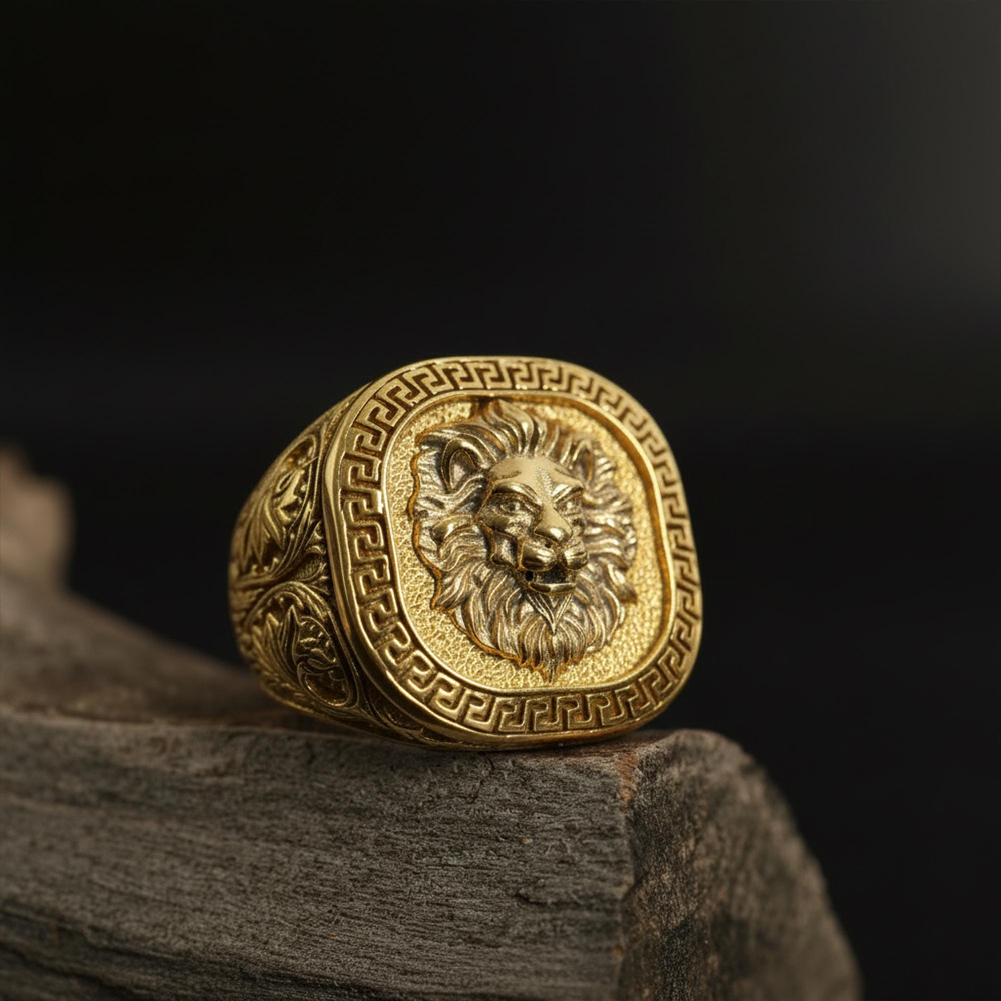 Celtic Lion Head Signet Ring: 925 Sterling Silver Floral Jewelry - Etsy