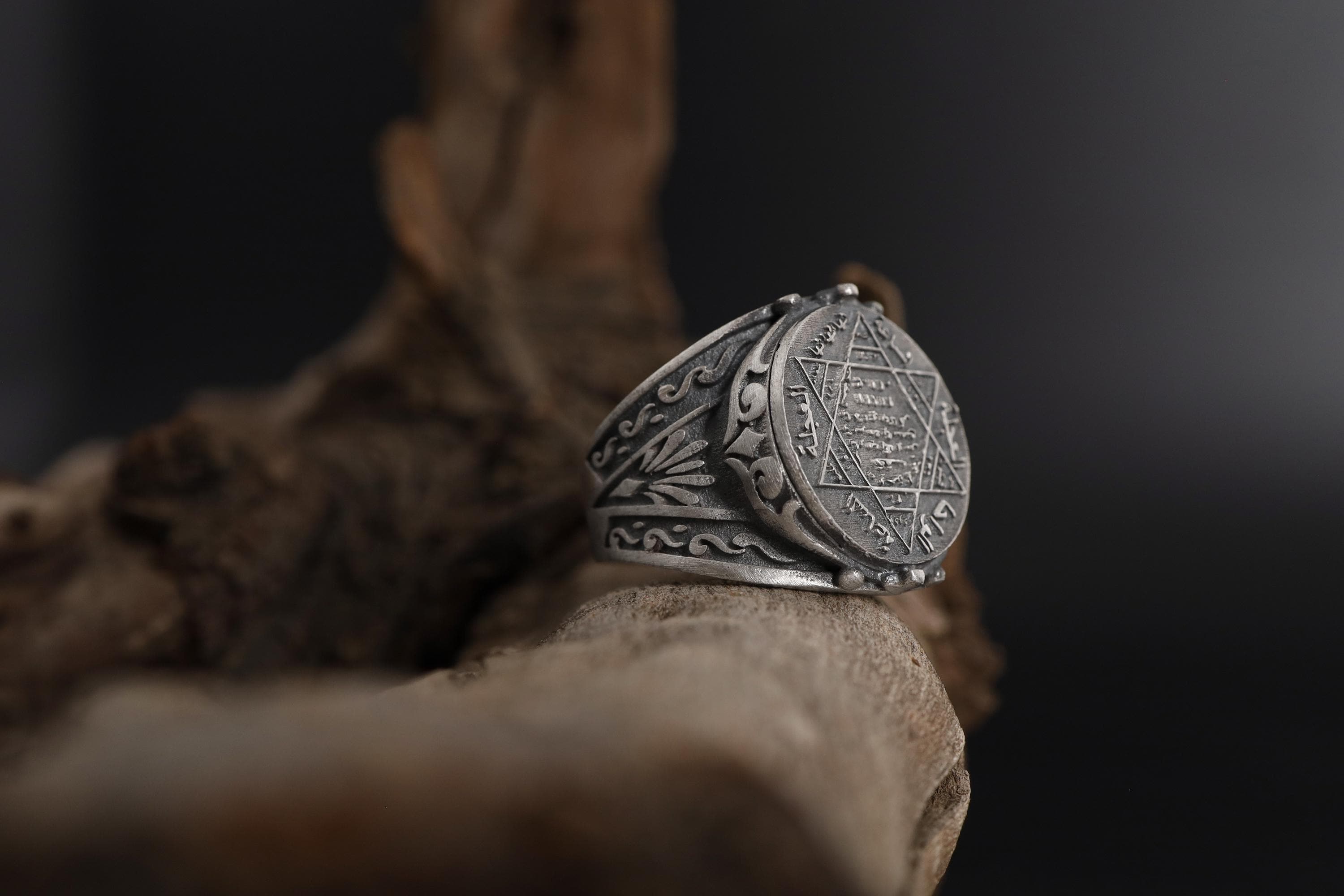 Seal of Solomon Ring: Pentagram Ring, Prophet Solomon Ring, Best Gift ...