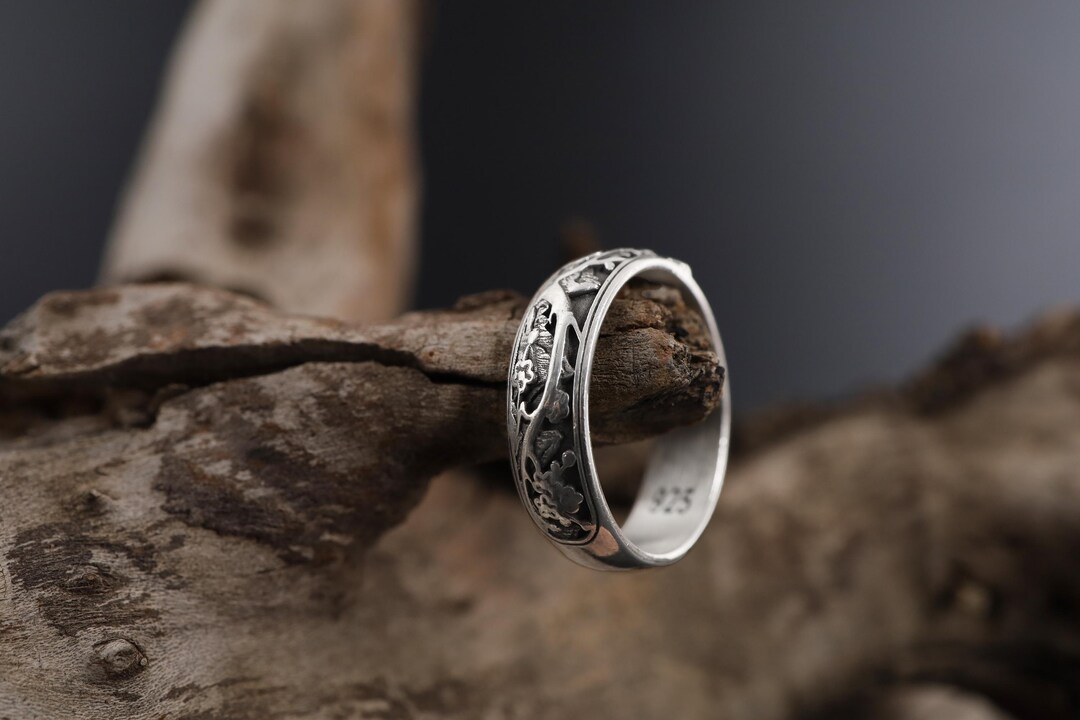 Japanese Art Band Ring, Japanese Hieroglyph Ring, Happiness Symbol ...