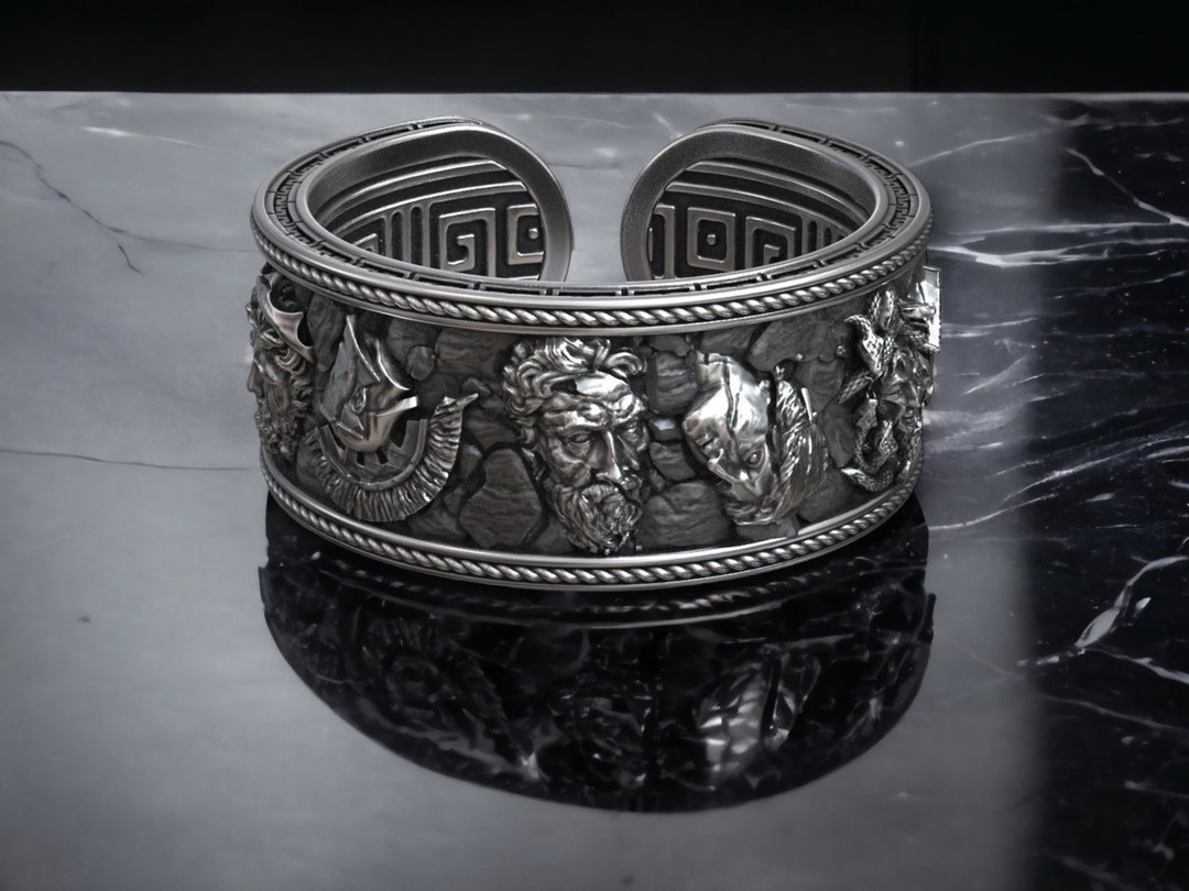 Unique Greek Ring, Greek Gods and Heroes Ring, Oxidized Greek Jewelry ...