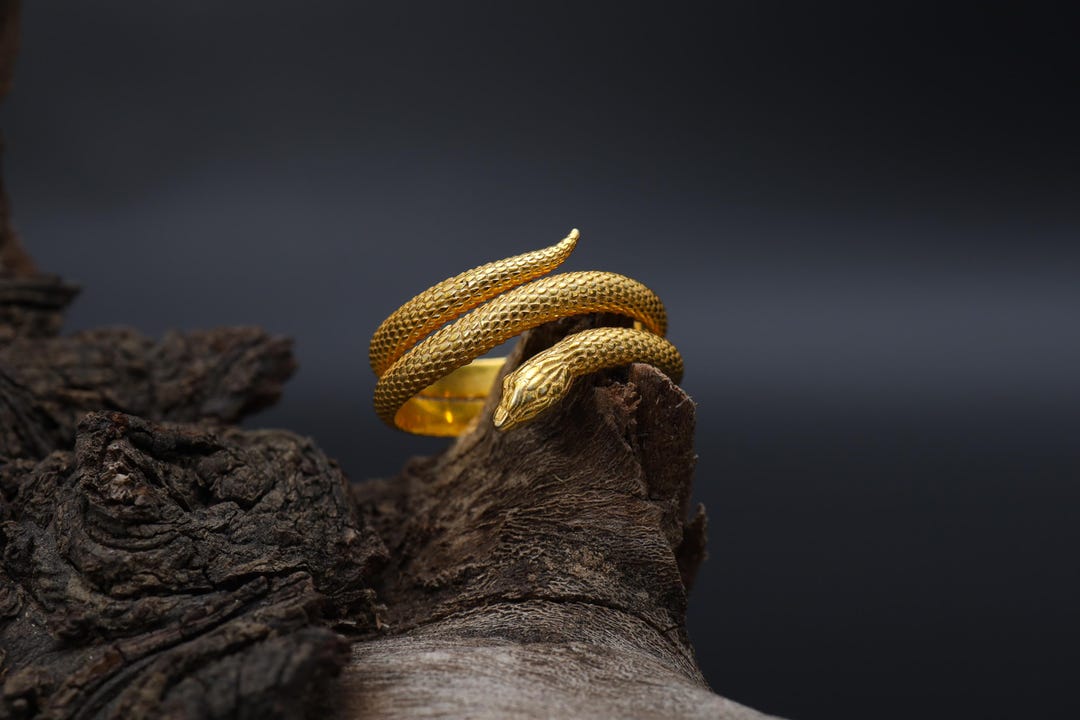 Twisted Snake Ring: 925 Silver Gothic Serpent Band, Handmade Reptile ...