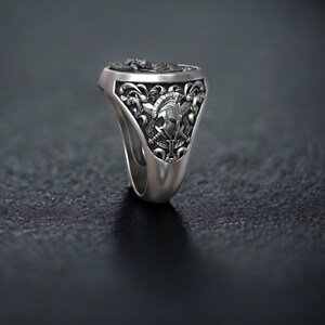 Roman Region Signet Ring, Eagle SPQR Silver Ring, Symbolic Men Ring ...