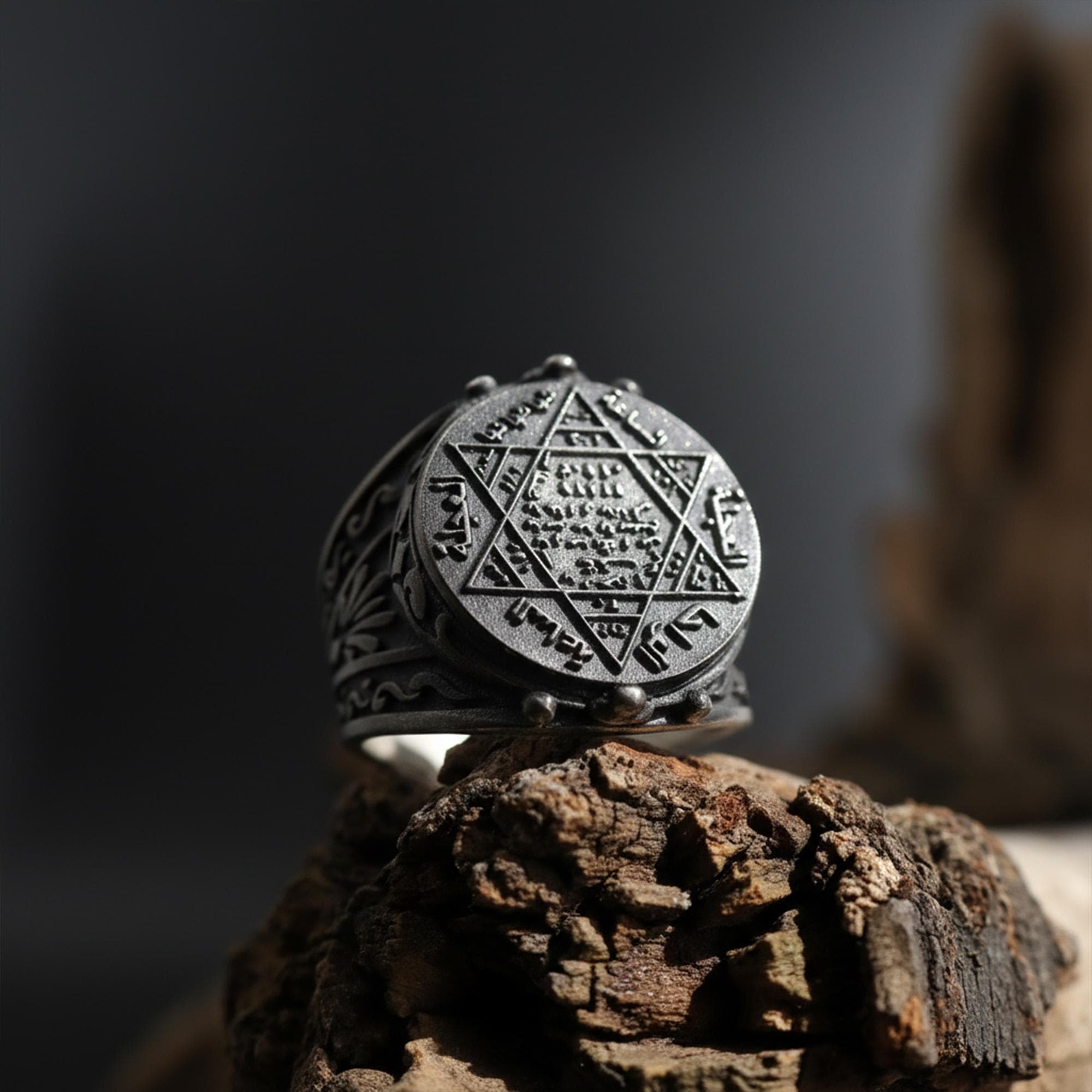 Seal of Solomon Ring: Pentagram Ring, Prophet Solomon Ring, Best Gift ...