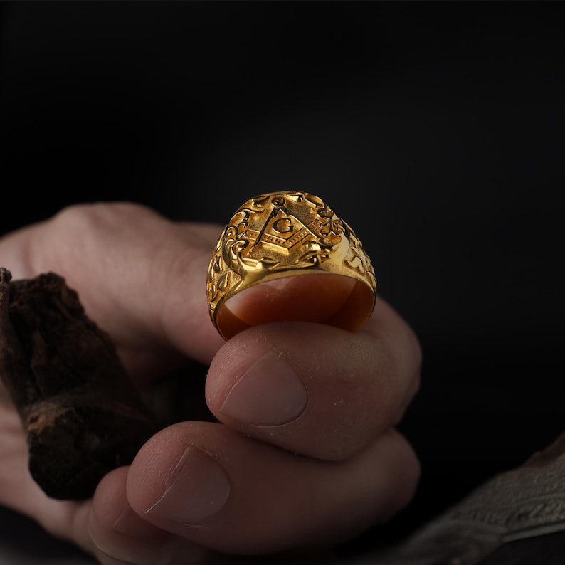 Master Mason Ring: Silver Freemason Ring, Rosicrucian Jewelry, Masonic ...