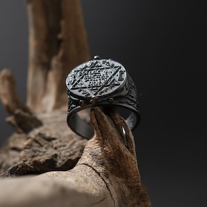 Gold Plated Seal of Prophet Solomon Ring: King Solomon Ring, Pentagram ...