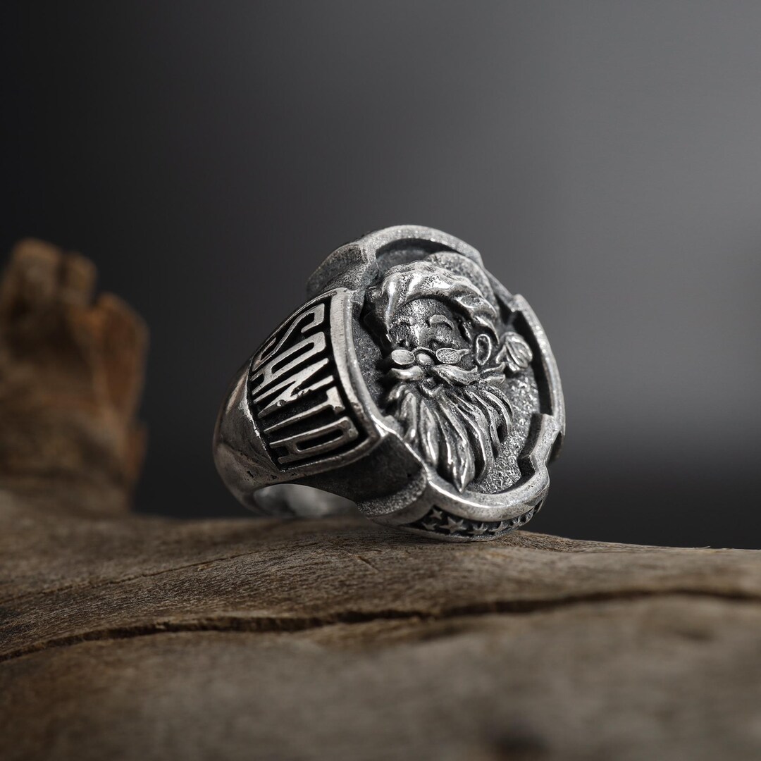 Christmas Saint Nicholas Ring for Men, Handmade Festive Jewelry Gift ...