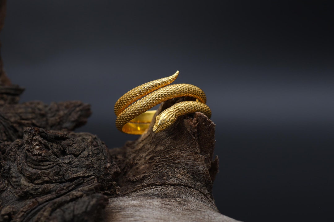 Silver Twisted Snake Ring, Reptile Ring, Handmade Serpent Ring, Unique ...