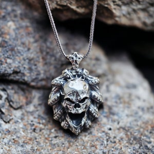 Scary Skull Face Necklace, Devil Head Necklace, 3D Gothic Necklace ...