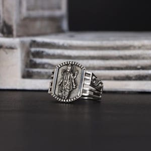 925K Silver Lord Venkateswara Ring, Handmade Hindu God Jewelry, Indian ...