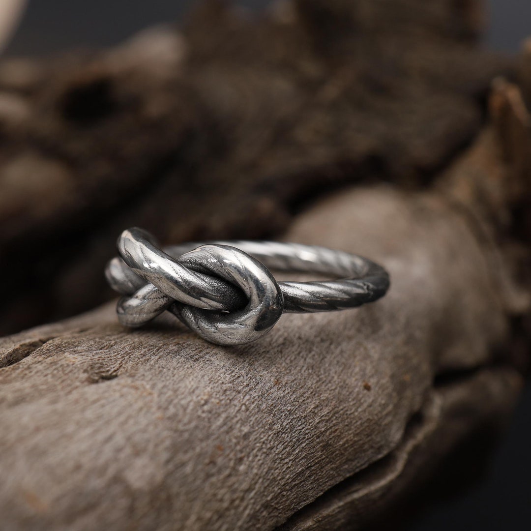 Rope Knot Ring for Men, Celtic Knot Ring, Knuckle Ring for Men ...