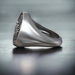 Crusader Templar Signet Ring, in Hoc Signo Vinces Ring, Men's Silver ...