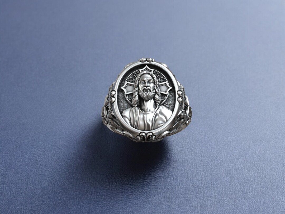 Jesus Christ Thumb Ring, Christian Ring, Catholic Ring Jewelry ...