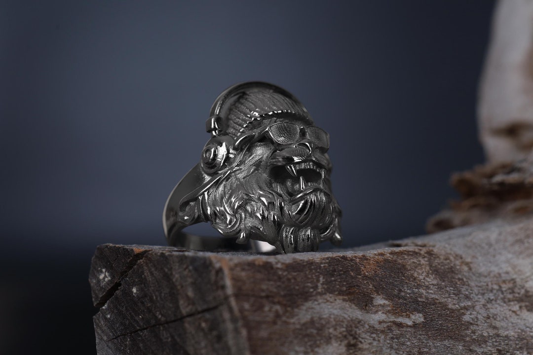 Chunky Lion Head Ring, Unique Hipster Lion Ring, Lion With Sunglasses ...