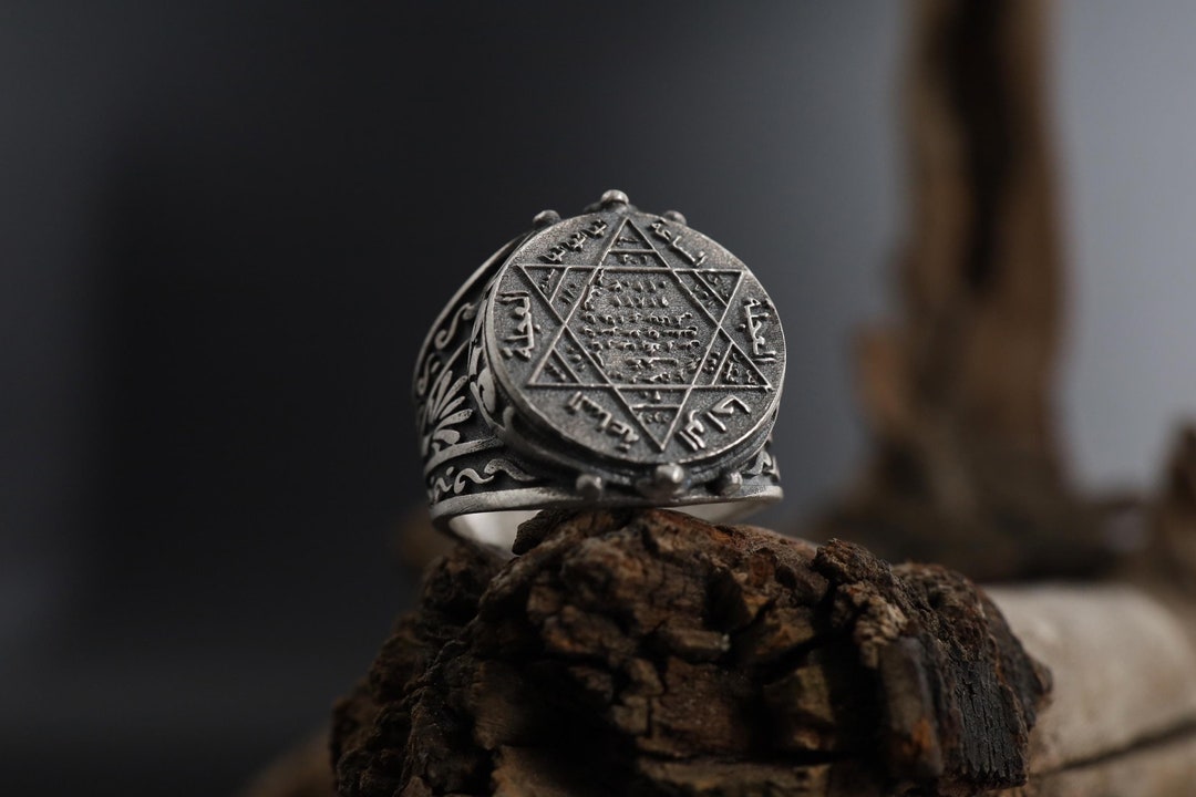 Seal of Solomon Ring, Pentagram Ring, Prophet Solomon Ring, Best Gift ...