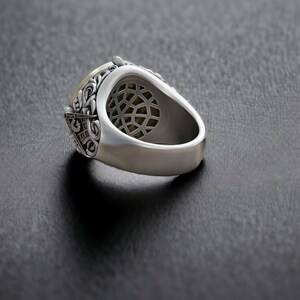 Sterling Silver All Seeing Eye Ring, Masonic Men Ring, Engraved Pyramid ...