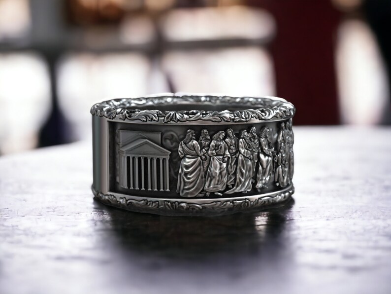 St Peter Apostle Keys of Heaven Ring: 925K Sterling Silver Jesus Christ ...