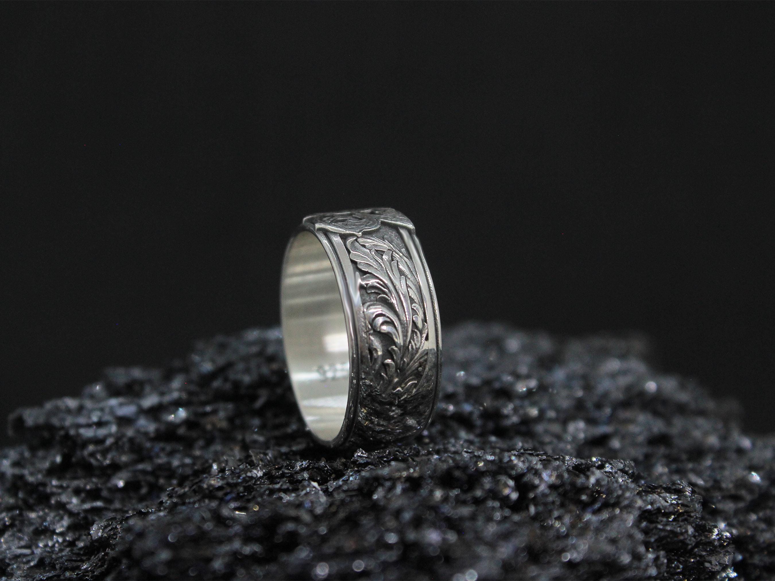Handmade Sterling Silver Number 13 Ring, Baroque Gothic Design - Etsy