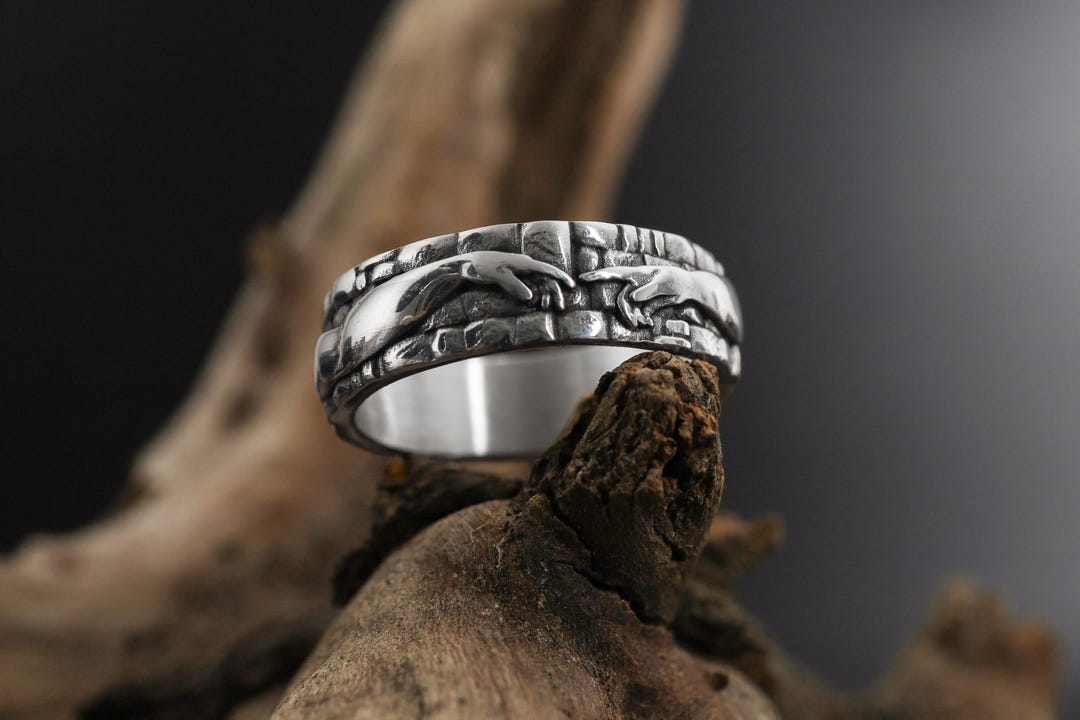 Michelangelo's the Creation of Adam Band Ring: 925K Sterling Silver ...