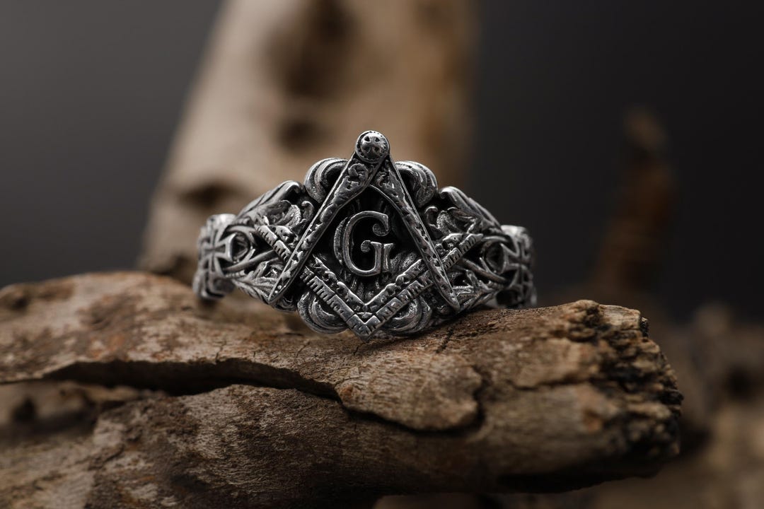 925K Sterling Silver Freemason Ring: Masonry Jewelry for Men - Etsy