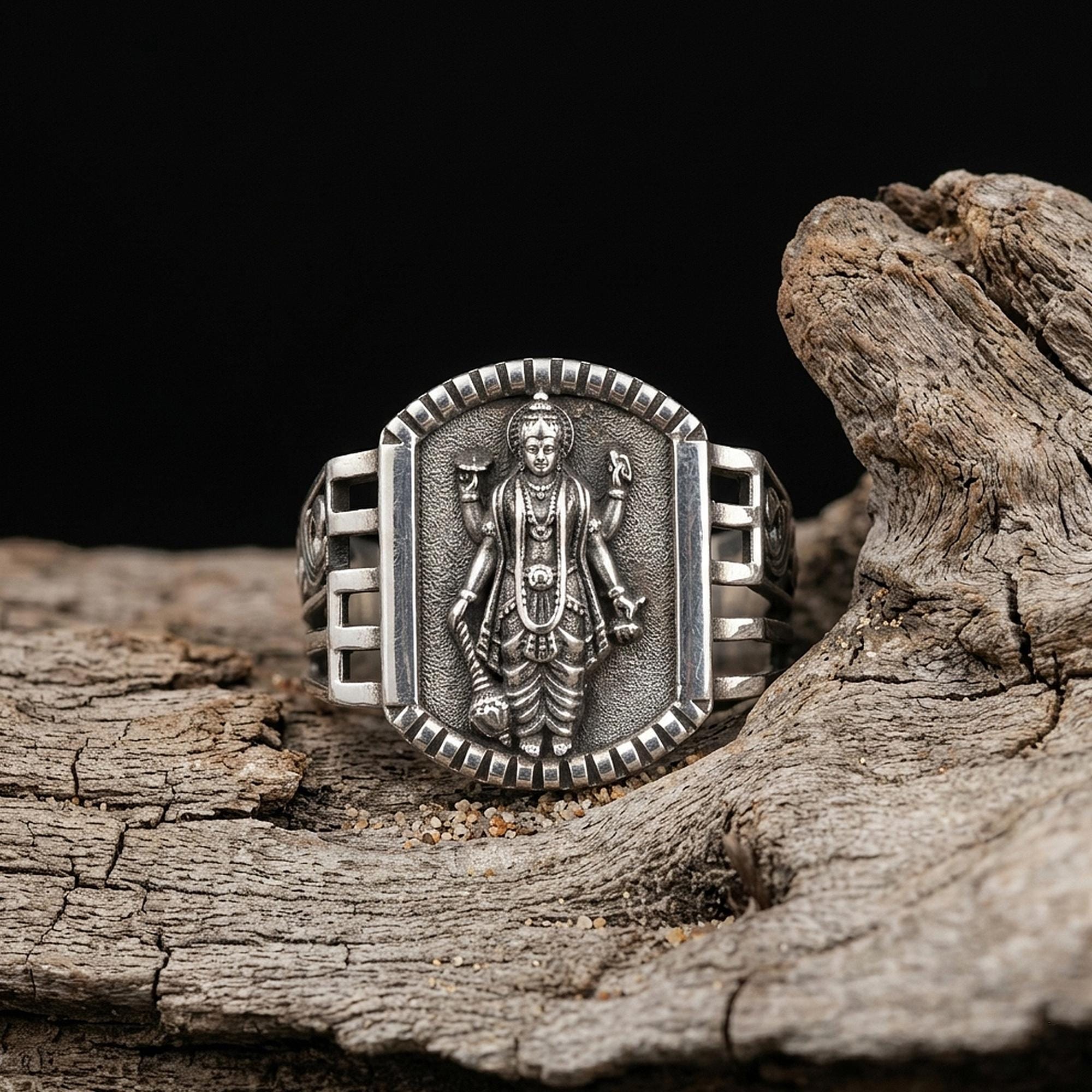 925K Silver Lord Venkateswara Ring: Handmade Hindu God Jewelry, Indian ...