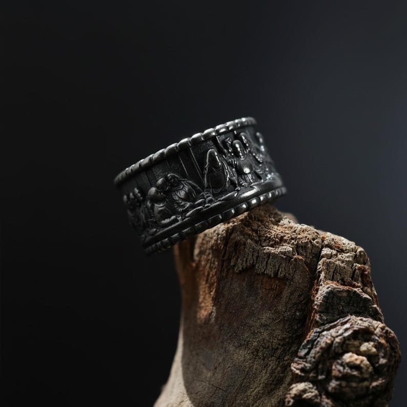 The 12 Apostles of Christ Band Ring: Rhodium Plated Leonardo the Last ...