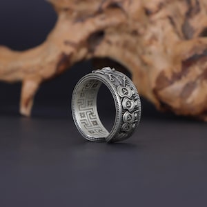 Spartan Warrior Helmet Band Ring, Greek Spartan Ring, Ancient Warrior ...