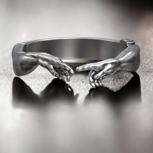 The Creation of Adam Michelangelo Ring, Hand of God Ring, Renaissance ...