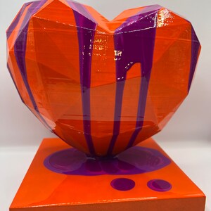 Modern Heart Sculpture, Ornament for Home Decoration, Polygonal Heart ...