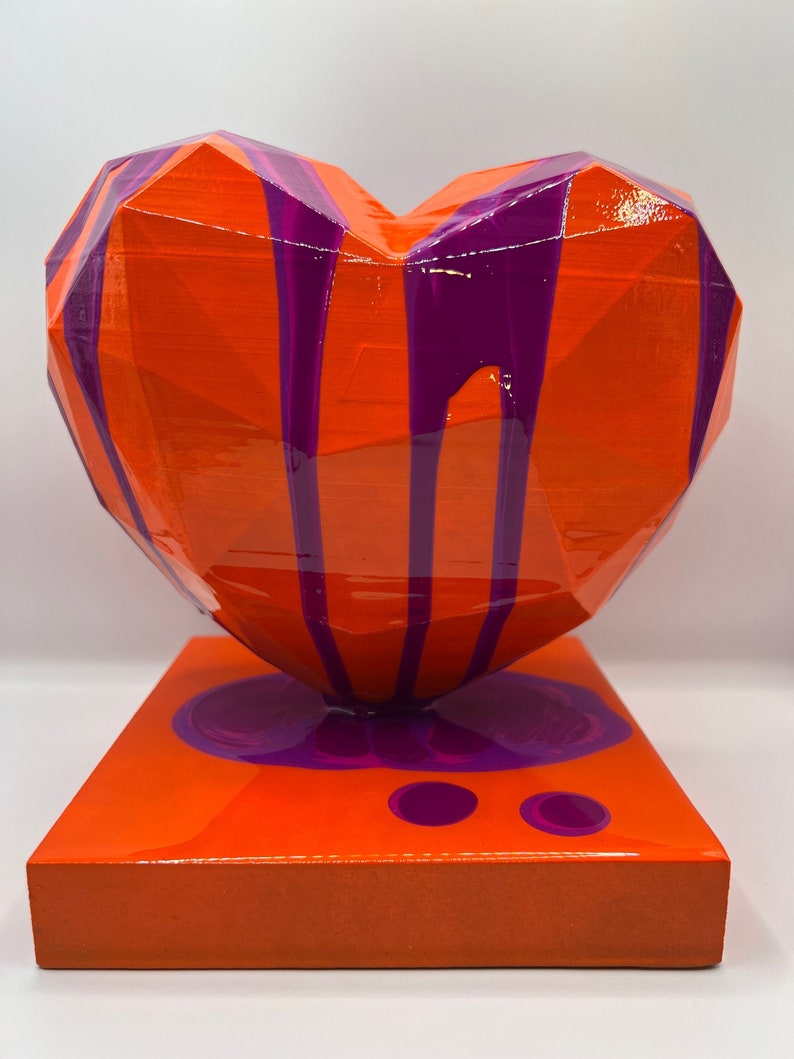 Modern Heart Sculpture, Ornament for Home Decoration, Polygonal Heart ...