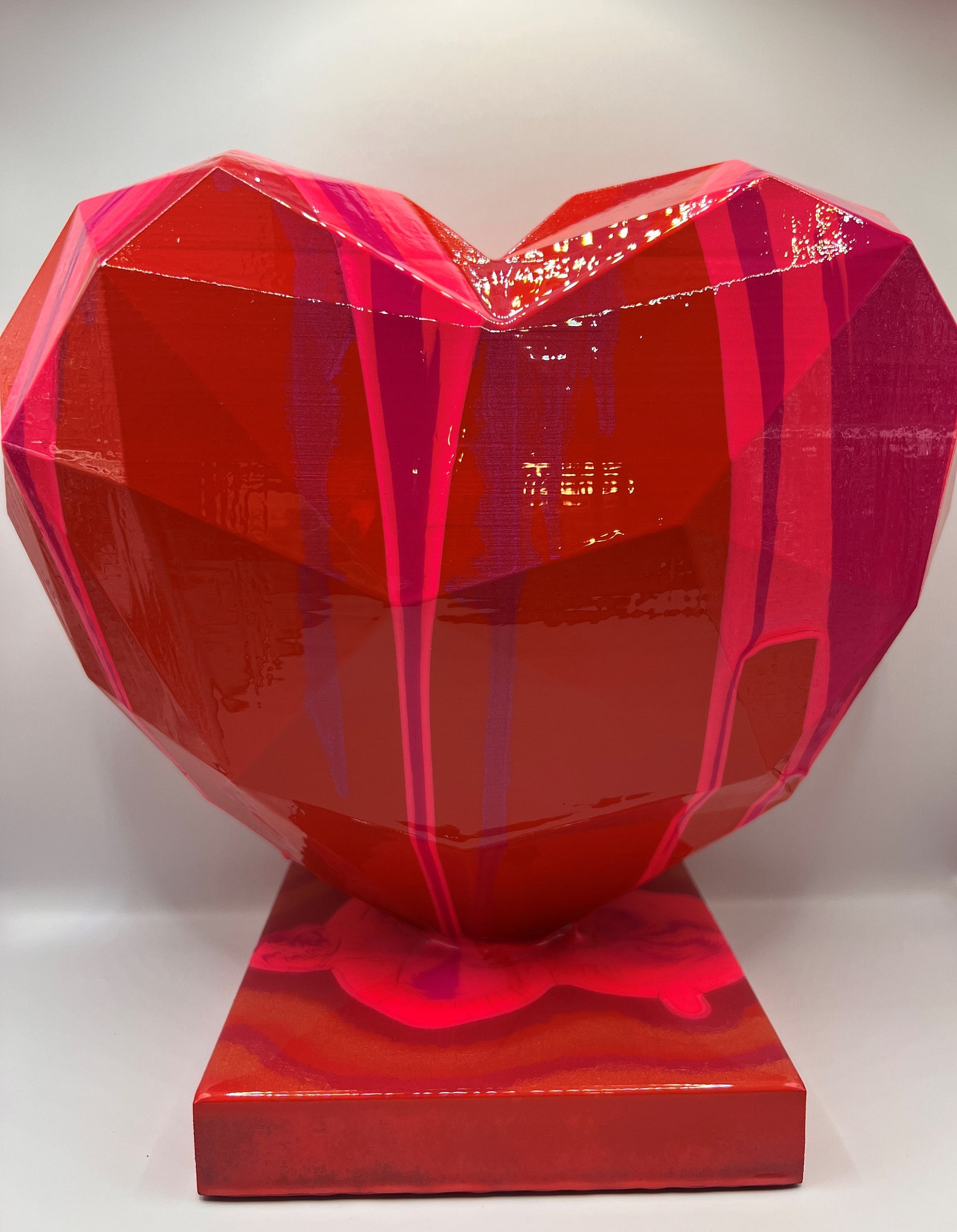 Modern Heart Sculpture, Ornament for Home Decoration, Polygonal Heart ...