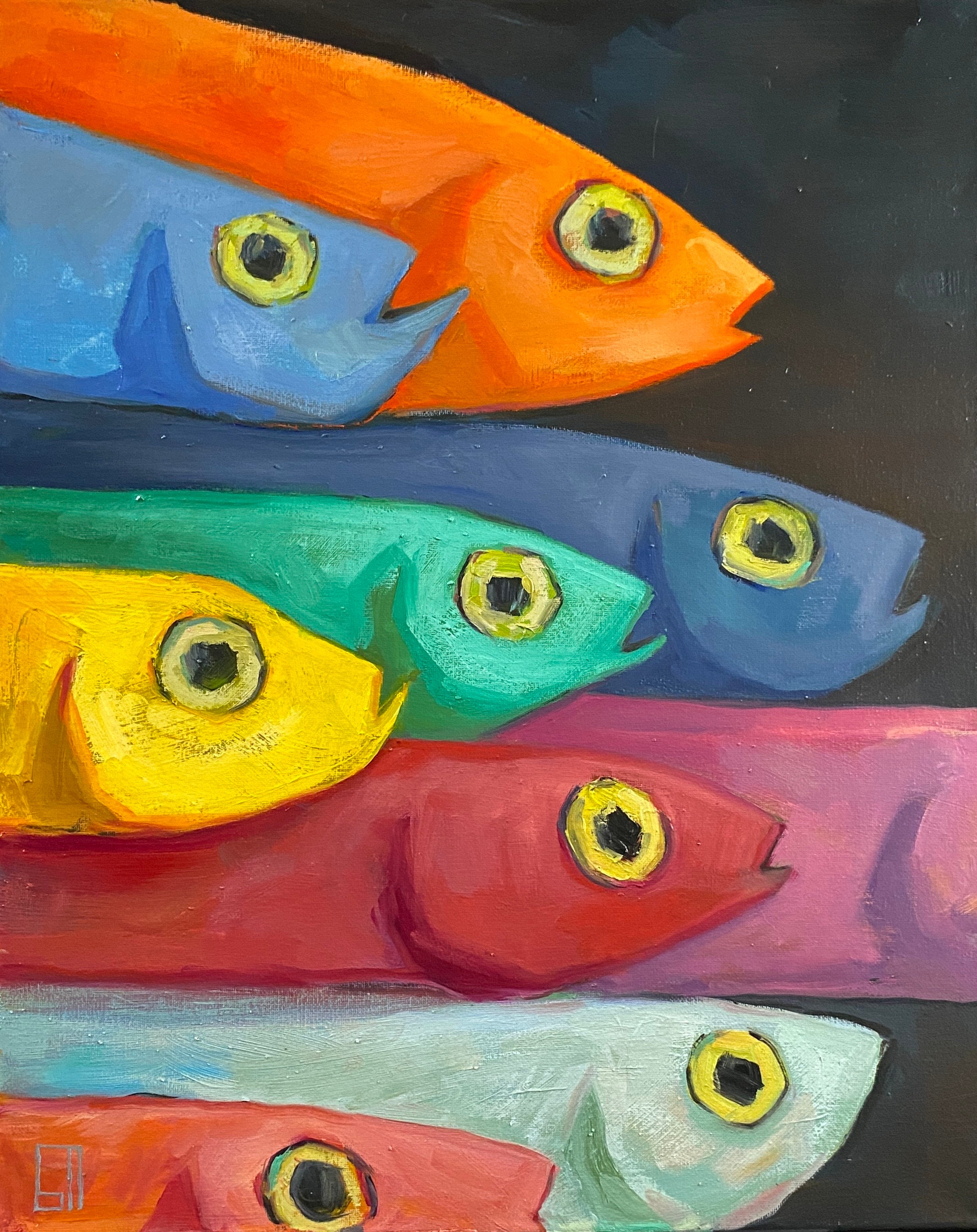 Bright Fish Jamb. Original Oil Painting - Etsy