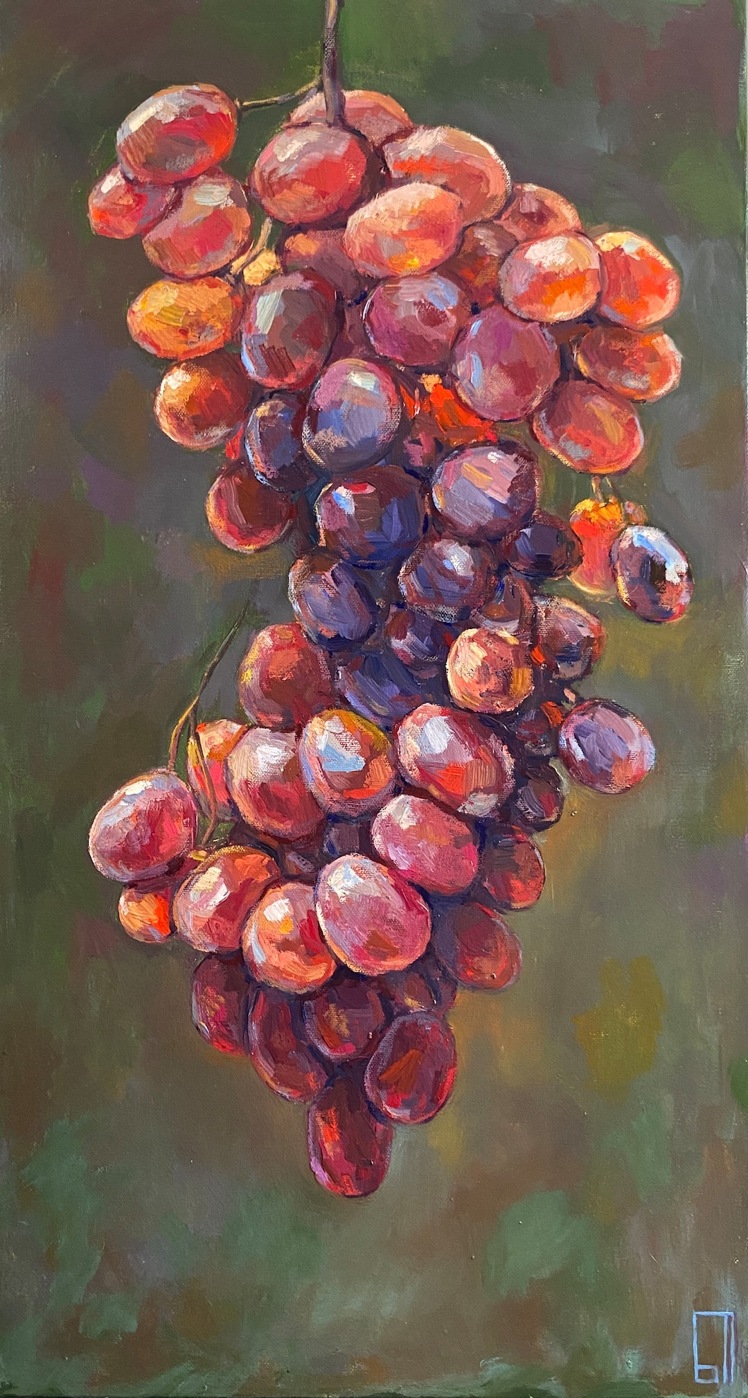 Sunny Grapes. Original Oil Painting on Canvas - Etsy