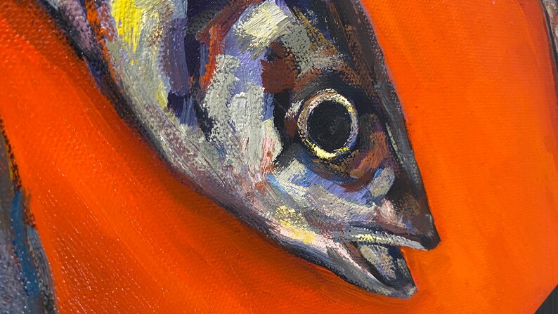 Fish. Original Oil Painting on Canvas - Etsy