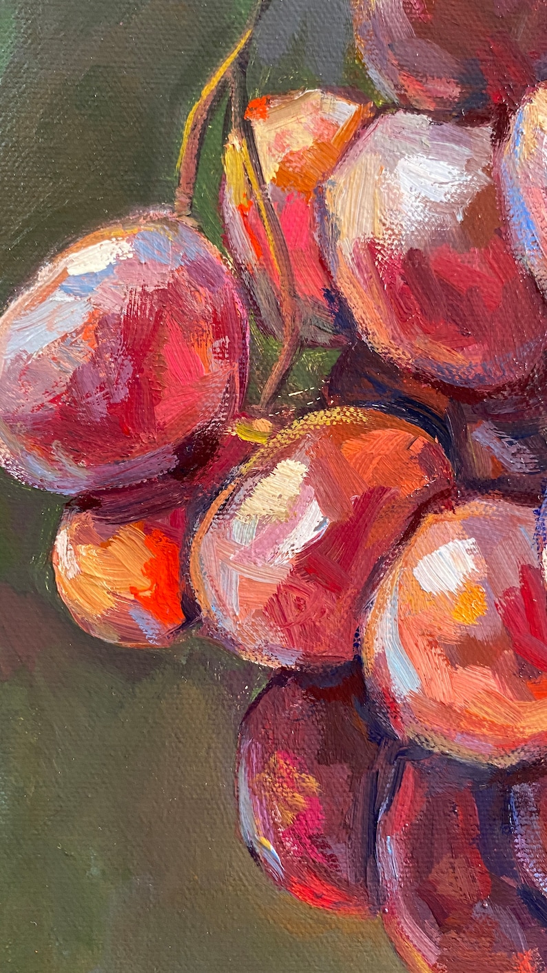 Sunny Grapes. Original Oil Painting on Canvas - Etsy