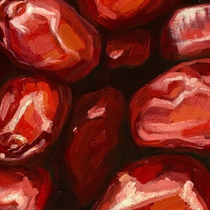 Зерна граната. Картина маслом на холсте - Etsy