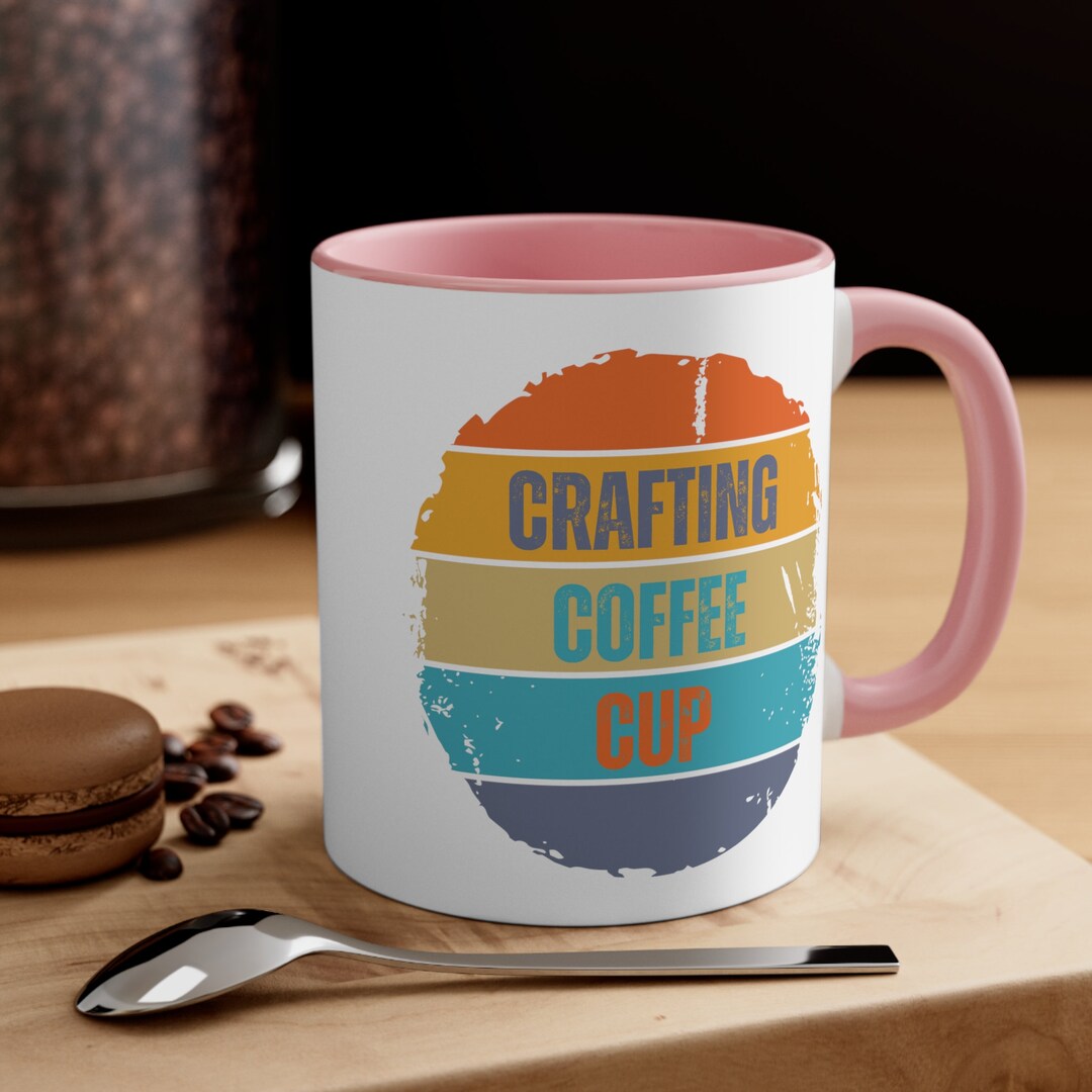 Crafting Coffee Cup or Tea Mug, Crafter Gift for Her, Two-tone, Sewing ...