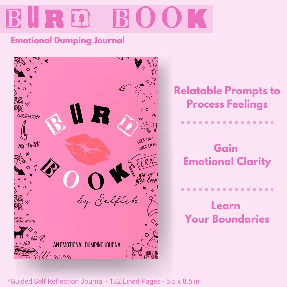 Burn Book: Emotional Dumping Journal by Selfish Mean Girls - Etsy