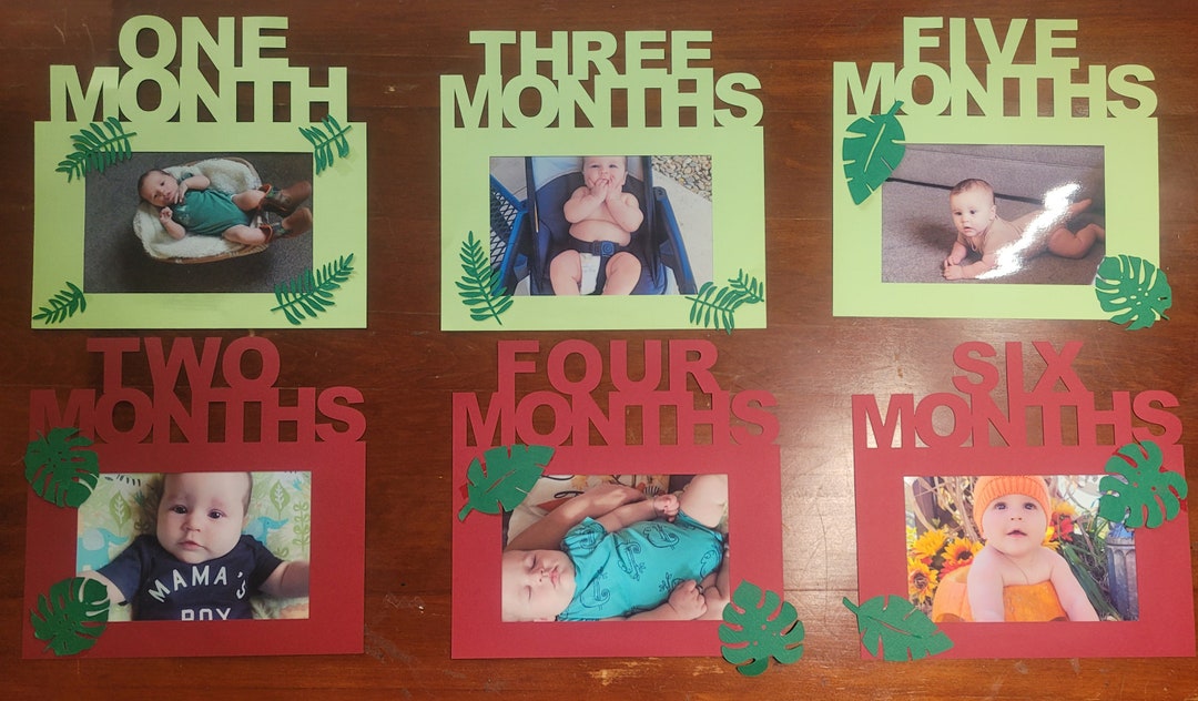 Month Frames, Month Milestones,birthday Banner,baby Milestones, 1-12 ...