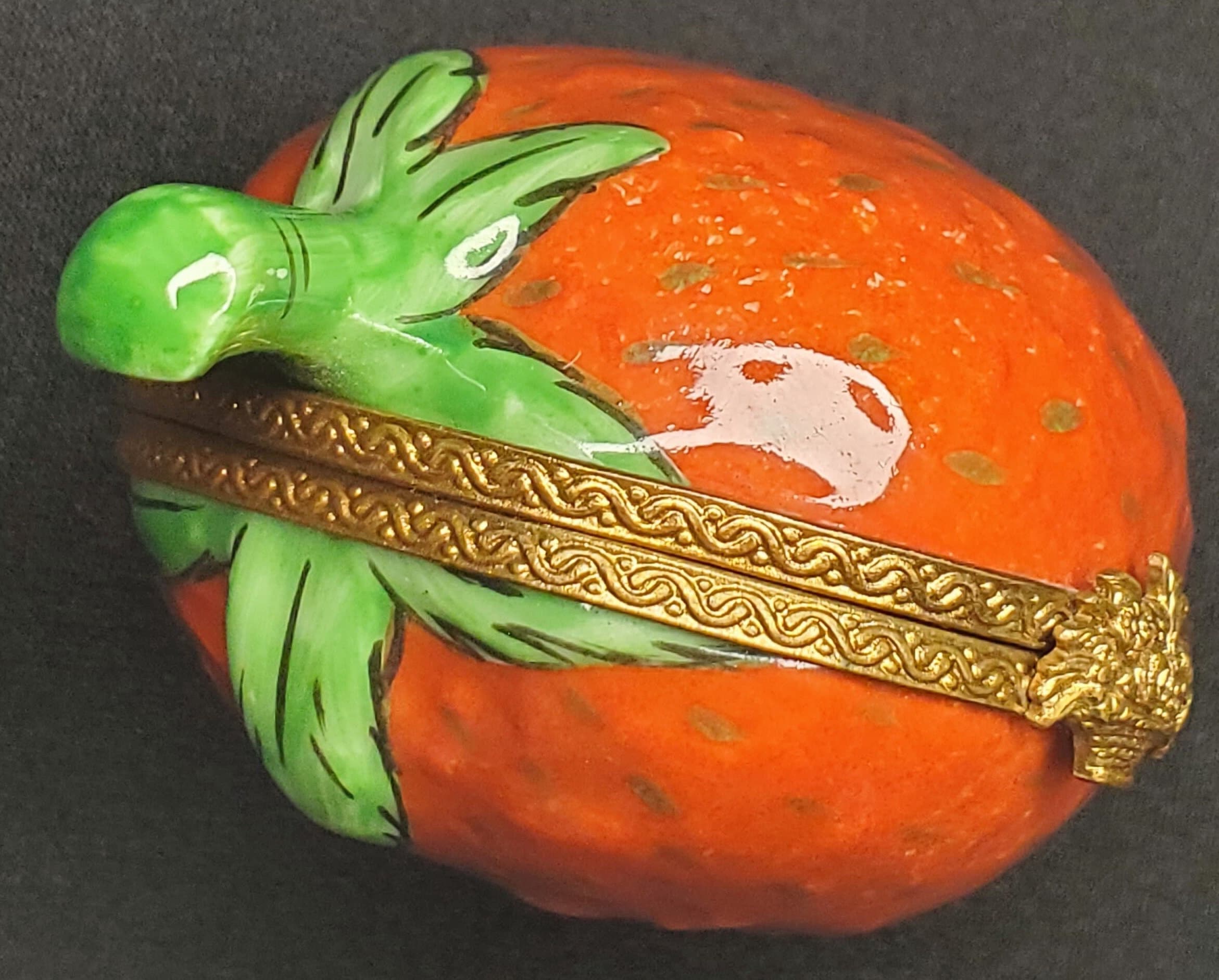 Rare & Retired Limoges Strawberry Trinket Box 1 - Etsy