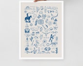 Coastal Cowgirl Decor Dorm Room Aesthetic Framed Poster - Etsy