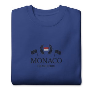Monaco Grand Prix F1 Unisex Embroidered Premium Sweatshirt - Etsy