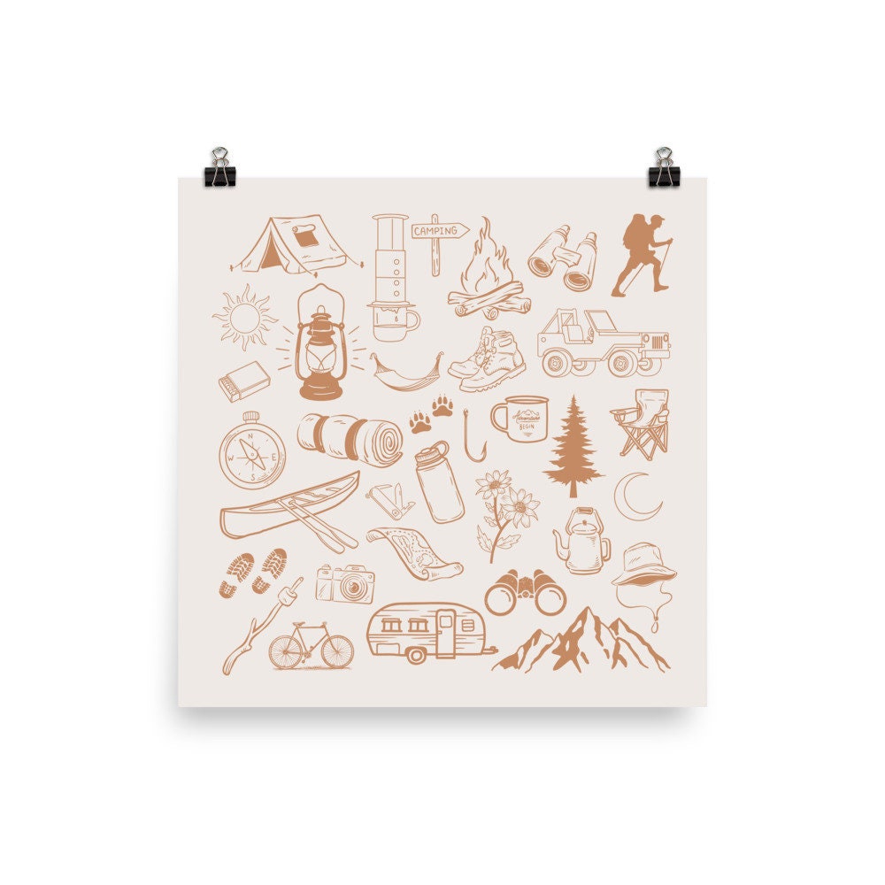 Cute Camper Dorm Room Poster FRAME NOT INCLUDED - Etsy