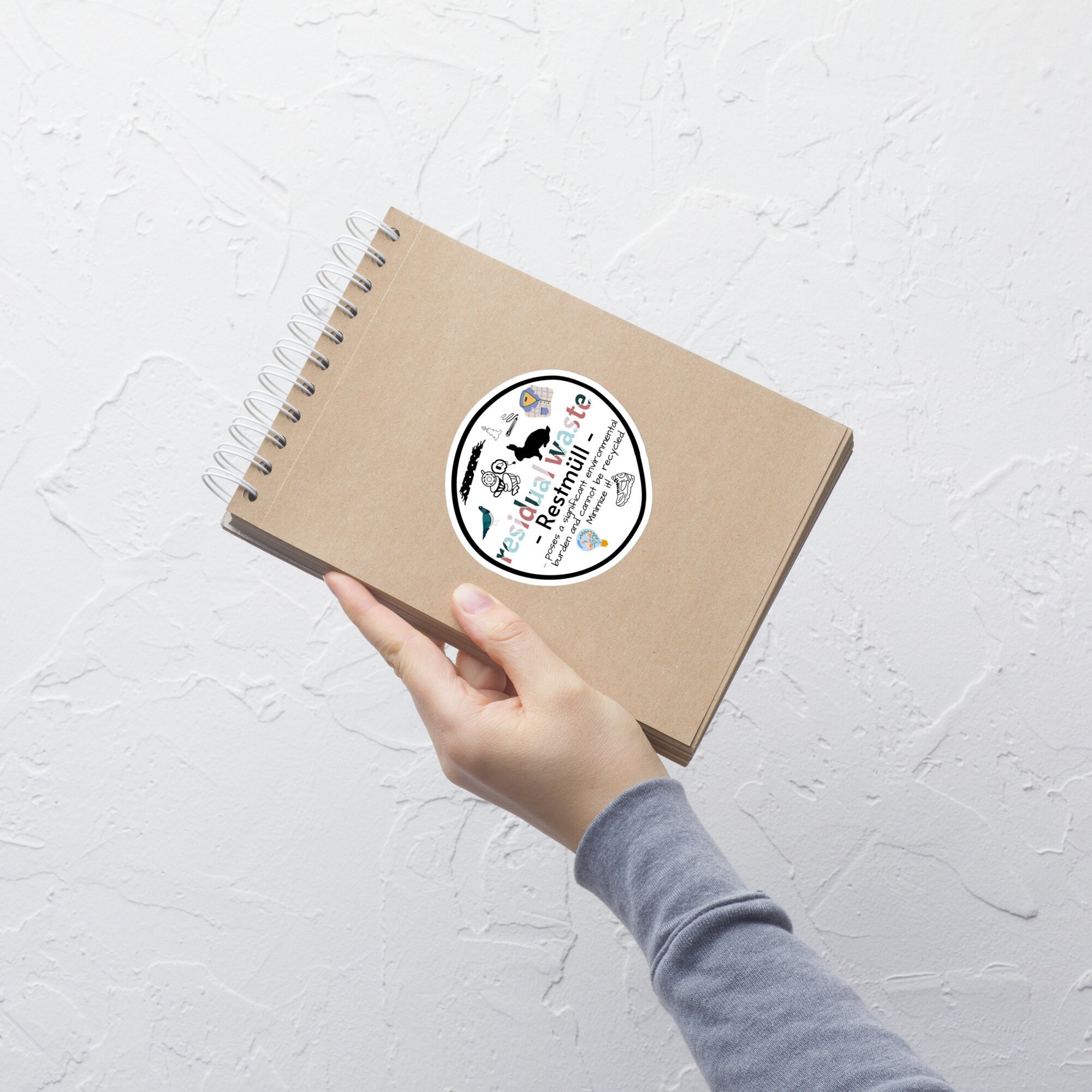 Waste Management Sticker | Sticker Residual Waste | Lettering ...