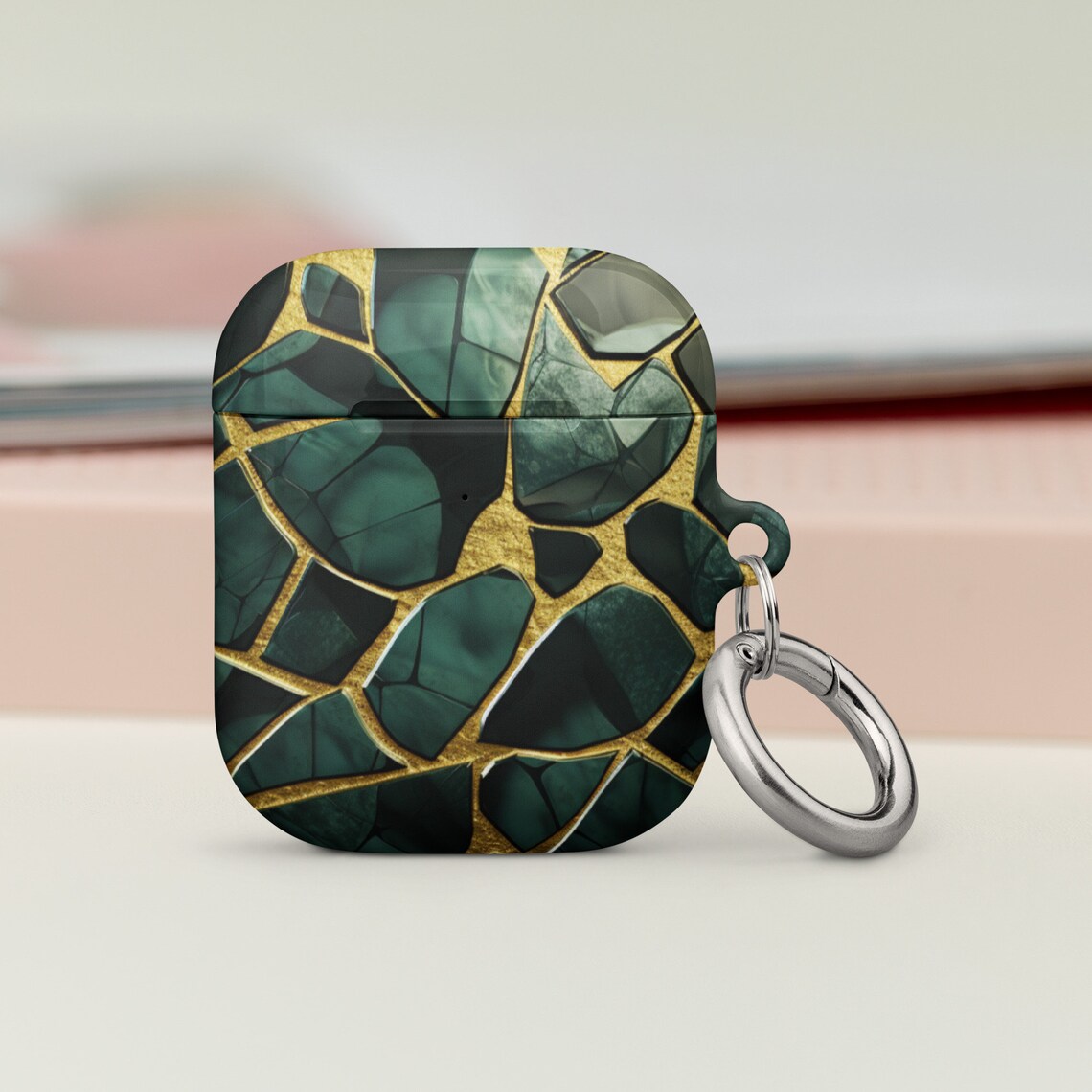 Elegant AirPod or Airpd Pro Case With Keychain and a Mosaic Pattern ...