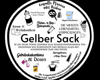 Sticker Trash Bin | Waste Separation Residual Waste | Waste Management ...